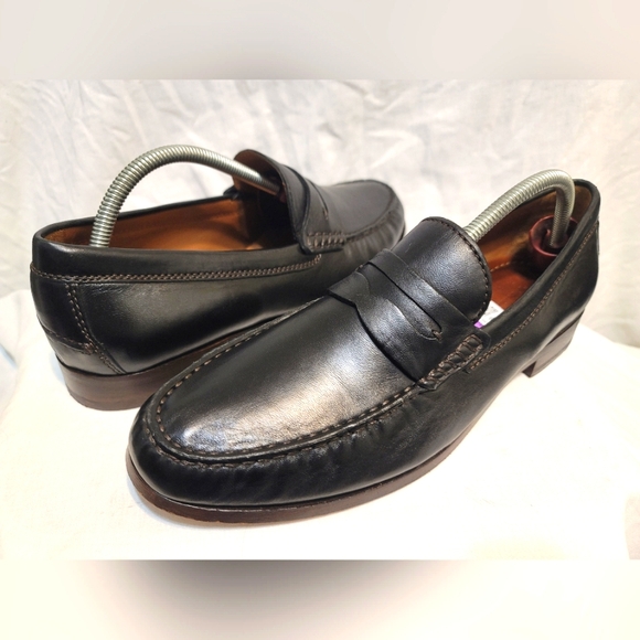 H.S. Trask | Shoes | Hs Trask Mens Black Sheepskin Leather Penny ...